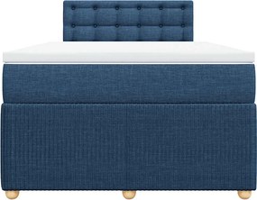 Box spring postel s matrací modrá 120x200 cm textil 3287443
