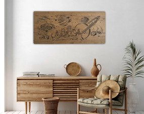 Li-Go "Malý princ" světelný obraz s baterií 90x40cm varianta ovládání: ovládání na obraze včetně dálkového ovladače, provedení povrchu: dub světlý