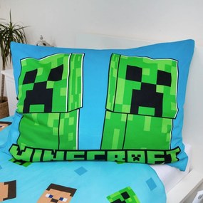 Bavlněné dětské povlečení se svítícím efektem na jednolůžko 140x200 cm Minecraft "Jungle Fight" – Jerry Fabrics