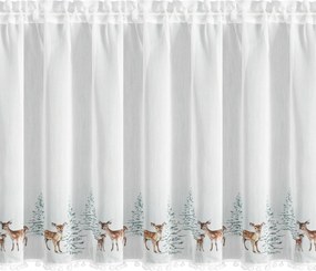 KRÁTKÁ VÁNOČNÍ ZÁCLONA NA PÁSCE XMAS18 150X70 CM VZOROVANÁ