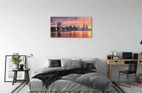 Obraz na skle most sunrise 100x50 cm