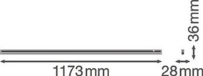 LED svítidlo LEDVANCE Linear Compact Switch 1200mm 14W/4000K neutrální bílá