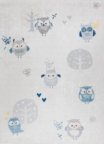 Detský kusový koberec Bambino 1161 Owls grey, 140x190, šedá, detská izba, Dywany Łuszczów