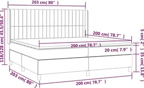 Box spring postel s matrací krémová 200x200 cm textil 3131622