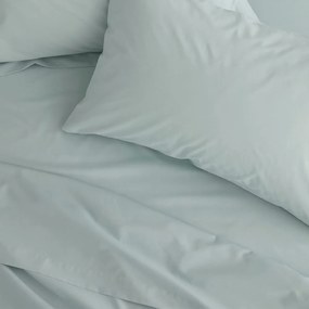 Šedomodré napínací perkálové prostěradlo 90x190 cm Easy Iron Percale – Catherine Lansfield