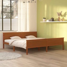 Rám postele medově hnědý masivní borovice 200 x 200 cm 322194