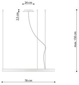 Lustr RIO 78 zlatá LED 3000K