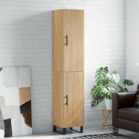 vidaXL Skříň highboard 34,5 x 34 x 180 cm kompozitní dřevo [3198809] Barva: Betonová šedá