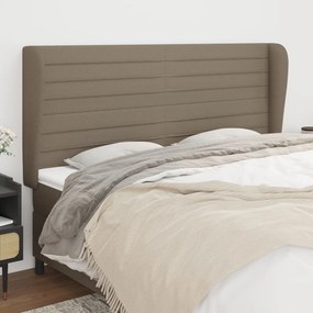 Čelo postele typu ušák taupe 163x23x118/128 cm textil 3118106