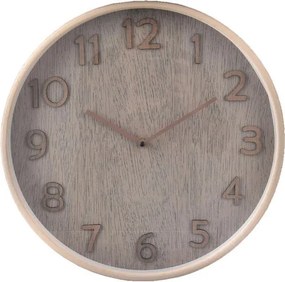 Nástěnné hodiny béžovošedé,   38 cm