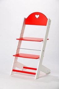 Lucas Wood Style rostoucí židle MIXLE -  bílá/červená rostoucí židle MIXLE: bez motivu