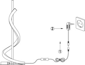 ONLI - LED Stolní lampa TWIST LED/12W/230V 4000K 40 cm černá