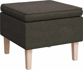 Houpací křeslo se stoličkou tmavě šedé textil 3121273