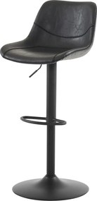 Autronic Židle barová, černá ekokůže, kov černá AUB-714 BK