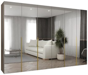 Skříň Alicante III 300 kašmír/zlatá