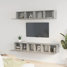 5dílný set TV skříněk betonově šedý kompozitní dřevo 3114425