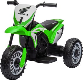 HOMCOM Dětská elektrická motorka, 6V dětská motorka s klaksonem, startovací hudba, dětské vozidlo, 3km/h, pro 3-6 let, zelená | Aosom