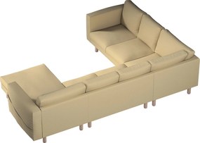 Potah na pohovku IKEA Norsborg rohová, 5-místná se šezlongem barva zelená látka pletený vzor