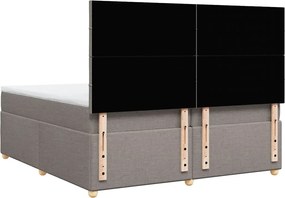 Box spring postel s matrací taupe 200x200 cm textil 3291391