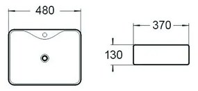 Mexen EVA umyvadlo, 48x37 cm, černá, 21424970
