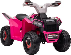 HOMCOM dětská elektrická čtyřkolka Mini elektrická čtyřkolka 6V s funkcí jízdy vpřed a vzad pro děti od 1 5 do 3 let 25 kmh růžová | Aosom.de
