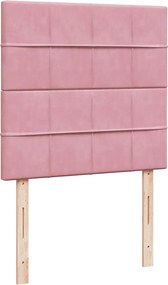 Box spring postel s matrací růžová 100x200 cm samet 3292267