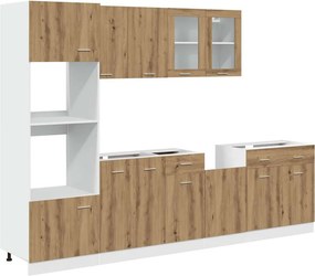 7dílná sada kuchyňských skříněk "Lyon" Artisan Dub, dřevěné podlahy 3328572