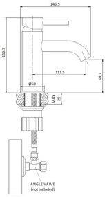 BATH DELUXE 28-005-01-02-04 - Umyvadlová baterie DRAGOR 15,6 cm matná černá