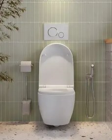 kielle Vega - WC štětka nástěnná s držákem | matné sklo/chrom