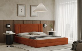 Postel ALCAMO 140x200 měděná s úložným prostorem