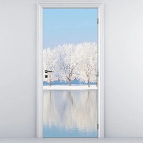Fototapeta na dveře - Zimní krajina (95x205cm)