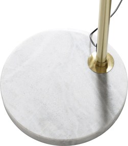 Moderní oblouková lampa bílá orientální stínidlo s bambusem 50 cm - XXL Rina