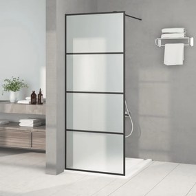 vidaXL Sprchová zástěna walk-in černá 80 x 195 cm mléčné ESG sklo