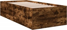 Rám postele kouřový dub 75 x 190 cm kompozitní dřevo 3280983