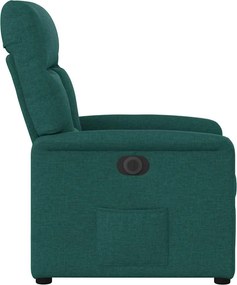 Elektrické polohovací křeslo tmavě zelené textil 3303018