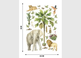 Dětská samolepka na zeď Jungle | 42.5 x 65 cm | DDK1743