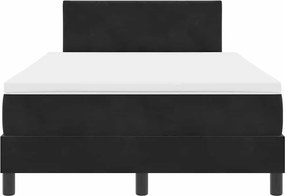 Postel s boxspringem s čelo Černá 120 x 190 cm samet 3339226