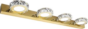 Toolight APP1941-4W, nástěnná LED svítilna, 620 mm, zlatá lesklá, OSW-66075