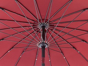 Zahradní slunečník ⌀ 2,55 m červený BAIA Beliani