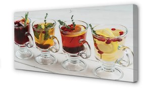 Obrazy na plátně Zimní ovocný čaj byliny 125x50 cm