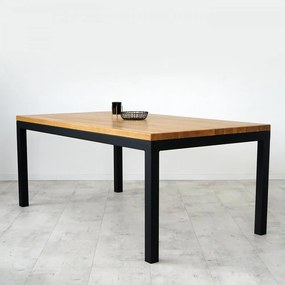 Jídelní stůl s masivní dubovou deskou Klasik 1900 x 1000 mm