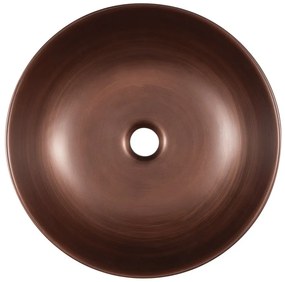 Sapho Sapho, PRIORI keramické umyvadlo na desku, průměr 41,5cm, měď, PI040