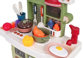 RKToys Dětská zelená kuchyňka se světlem a zvukem