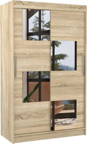ADRK Furniture Skříň posuvná se zrcadlem LUGANO 120 SW-LUG-S-120+A046