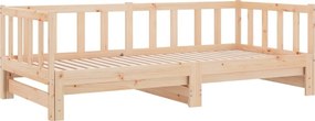 vidaXL Výsuvná postel 2x (80 x 200) cm masivní borovice [814708] Barva: Přírodní
