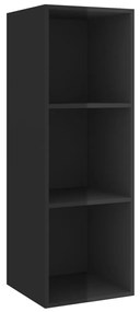 vidaXL 3dílný set TV skříněk černé s vysokým leskem kompozitní dřevo
