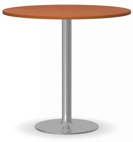 B2B Partner Konferenční stolek FILIP II, průměr 800 mm, chromovaná podnož, deska třešeň