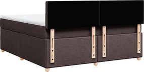 Box spring postel s matrací tmavě hnědá 180x200 cm textil 3286776