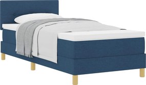 Postel s boxspringem s polštářem Modrá 90 x 190 cm textil 3338887