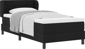 Postel s boxspringem s čelo Černá 90 x 200 cm textil 3339942